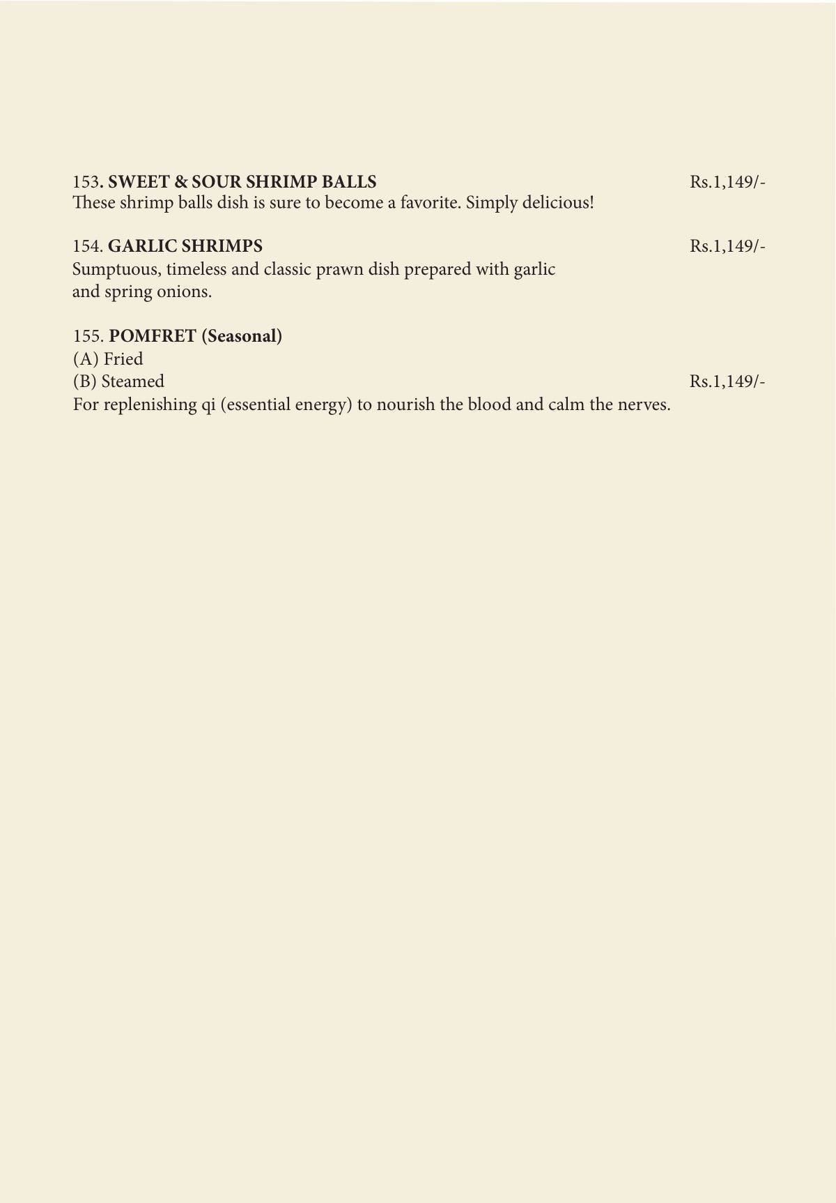 Opium Thai Menu - Food Pakistan
