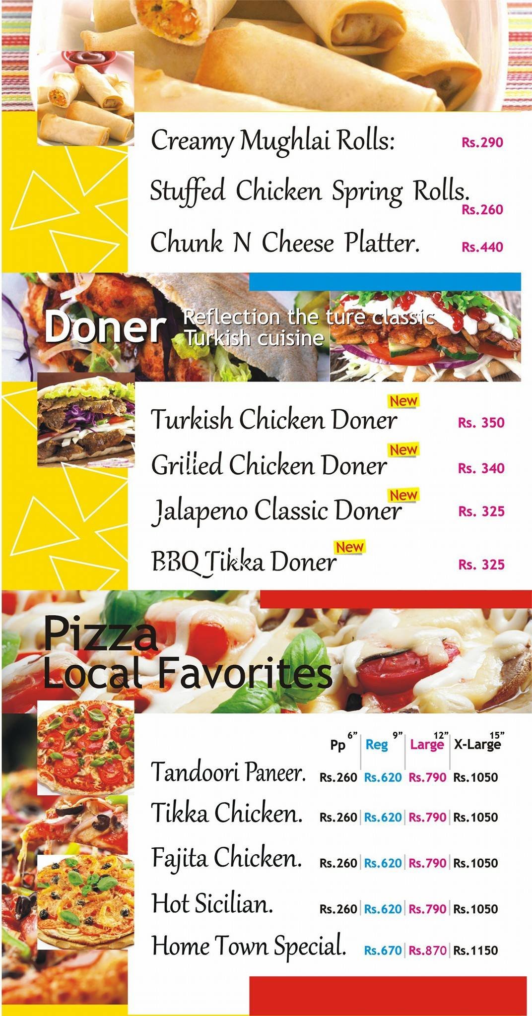 Chunk \'n\' Cheese Menu - Food Pakistan