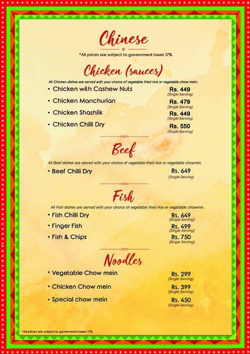 Rewayat Menu - Food Pakistan