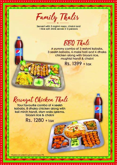 Rewayat Menu - Food Pakistan