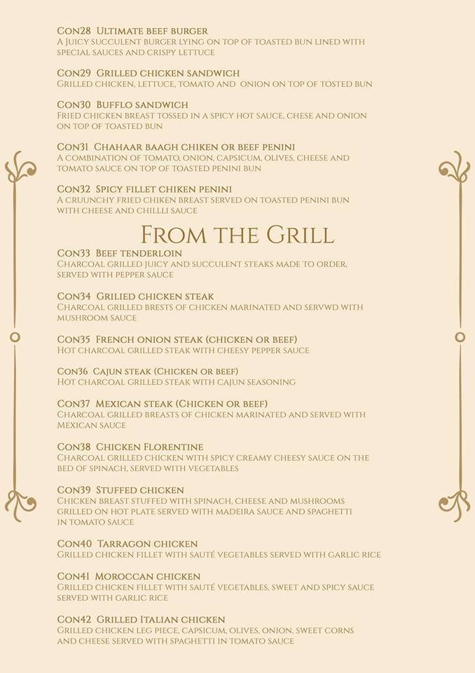 Chahaar Baagh Menu - Food Pakistan
