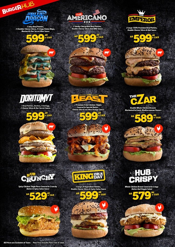 Burger Hub Gulberg Menu - Food Pakistan