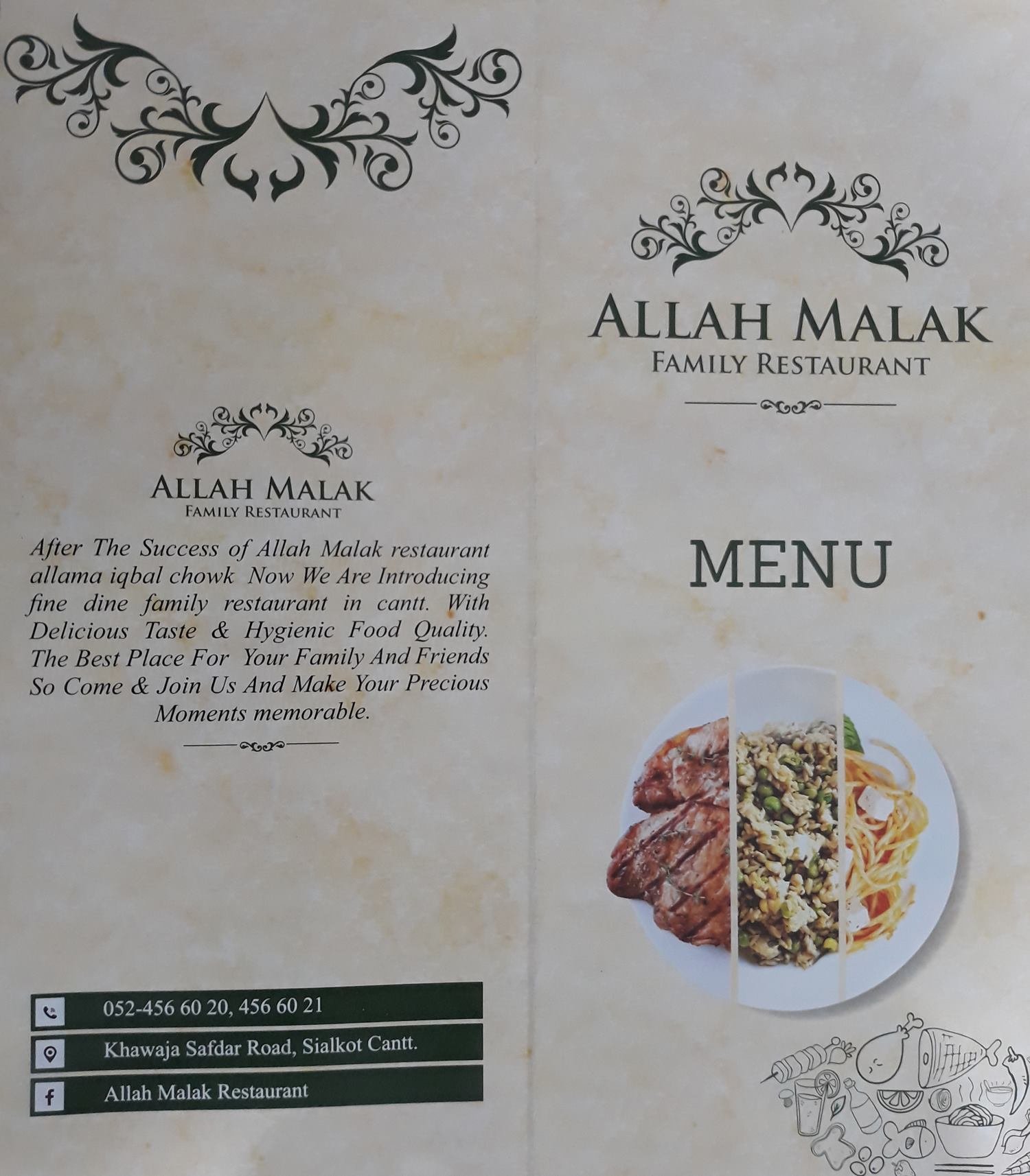 ALLAH MALAK Restaurant Menu - Food Pakistan