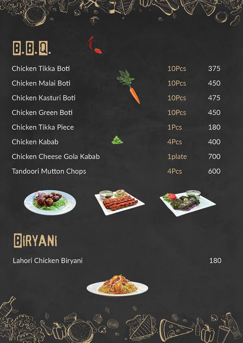 Belly Full Menu - Food Pakistan